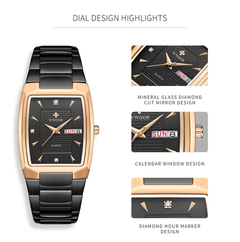 Luxury Unisex WWOOR Stainless Steel Wristwatch - Qia Klobba